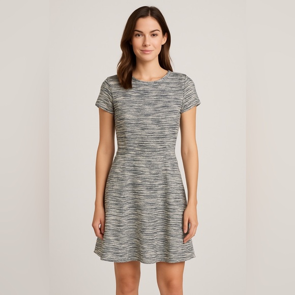 Max Studio | Dresses | Max Studio Textured Blue And White Mini Dress ...